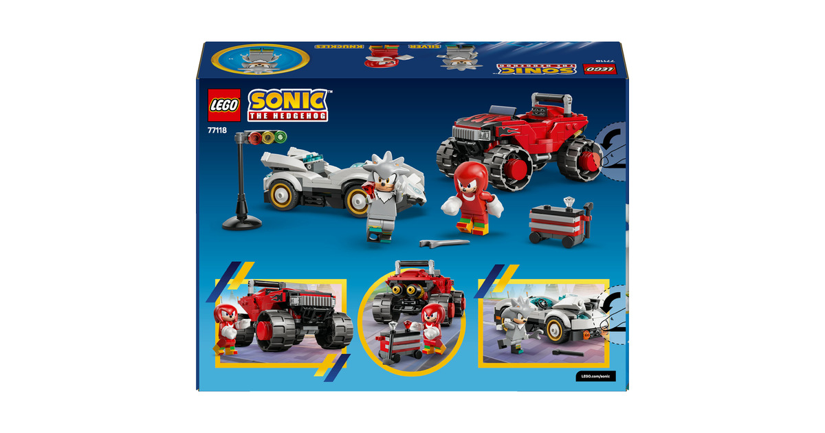 LEGO 77118 Sonic the Hedgehog Silvers Auto vs. Knuckles' Monstertruck ...