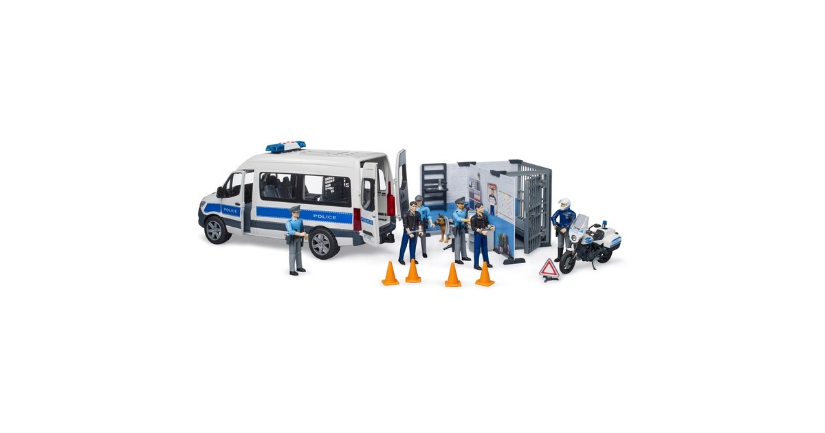 bruder MB Sprinter Polizei Einsatzfahrzeug mit Light & Sound Modul ...