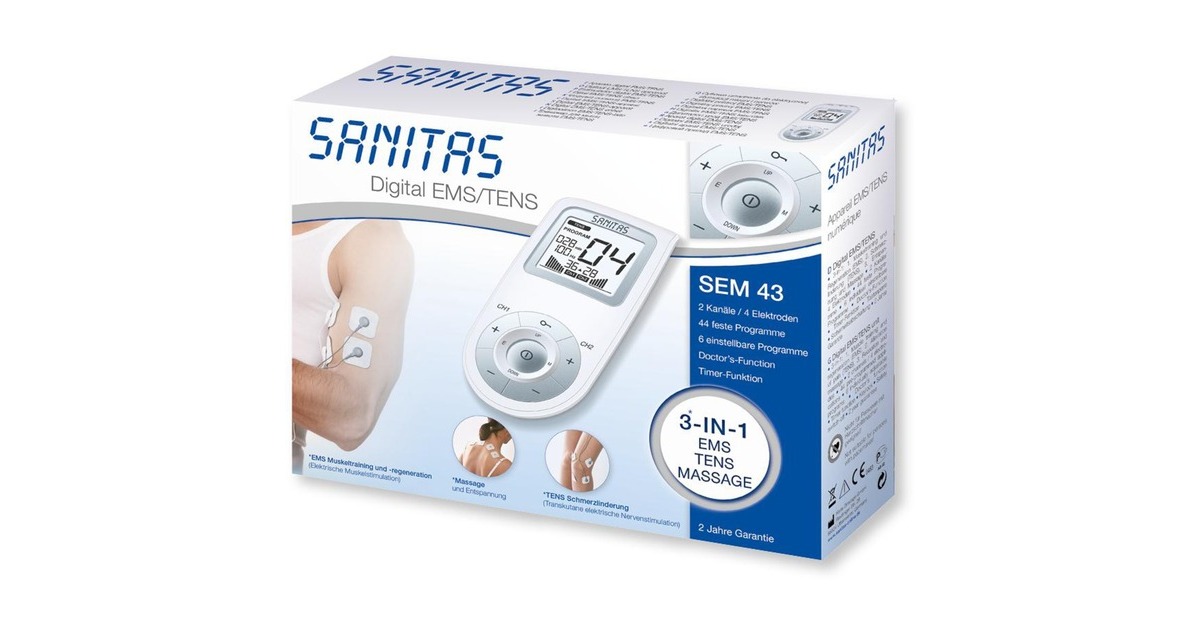 Sanitas Elektrostimulationsgerät SEM 43, Massagegerät weiß