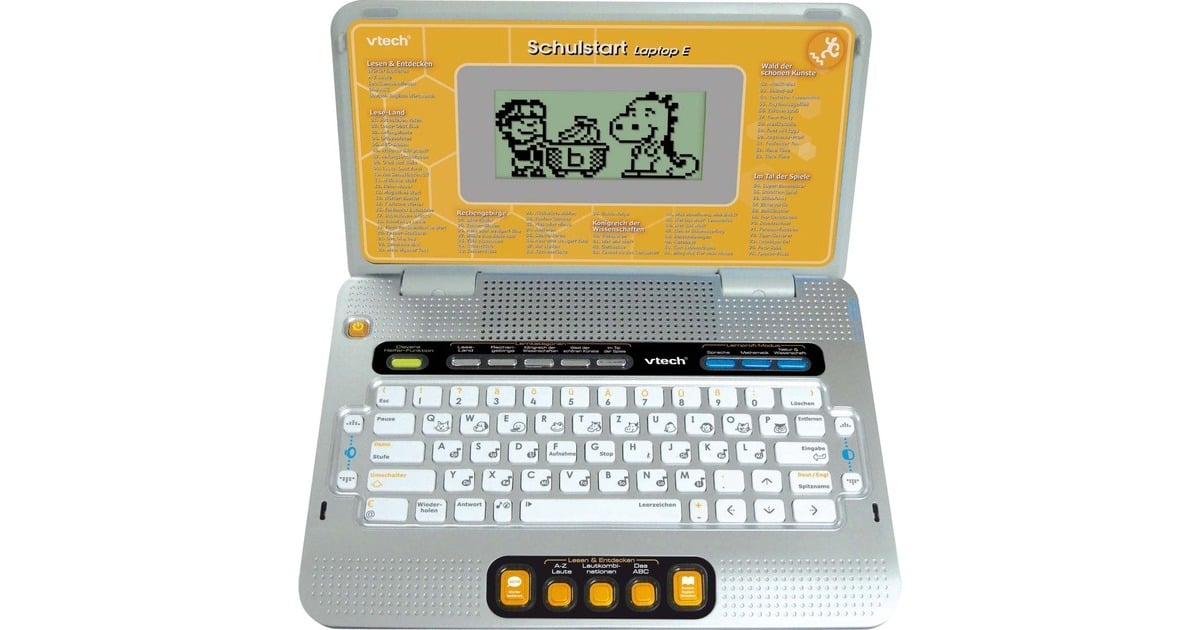 VTech Schulstart Laptop E, Lerncomputer gelb/grau Outlet