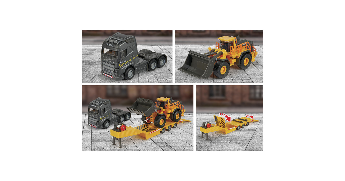 Majorette Volvo FH16 Truck + Wheel Loader, Spielfahrzeug