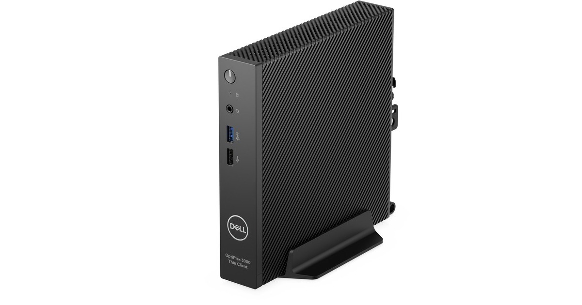 Dell OptiPlex 3000 Thin Client (PW1FF), Mini-PC schwarz, Wyse ThinOS