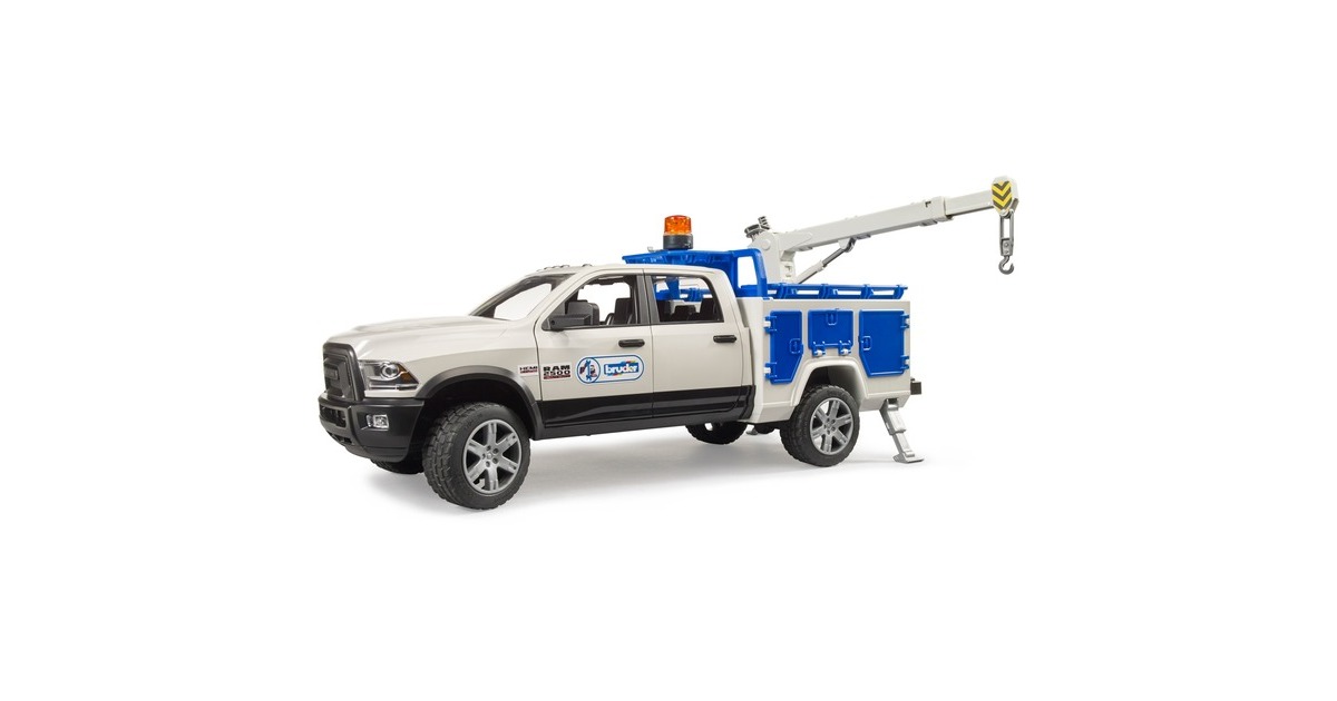 bruder RAM 2500 Service Truck mit Kran und Rundumleuchte, Modellfahrzeug