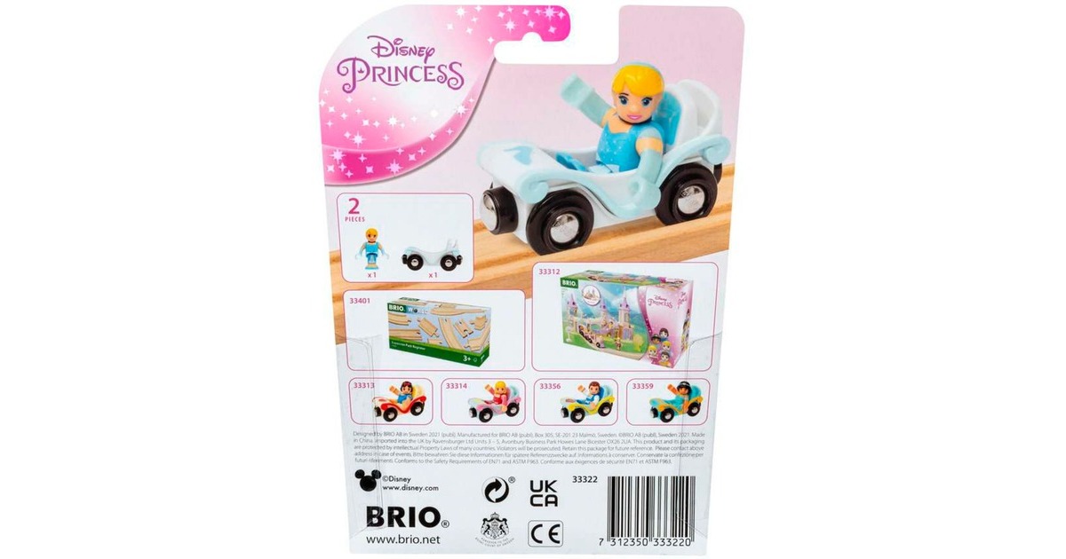 BRIO Disney Princess Cinderella mit Waggon, Spielfahrzeug