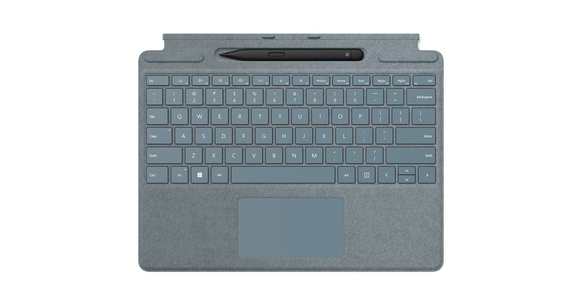 Microsoft Surface Pro Keyboard mit Slim Pen, Tastatur blau, DE-Layout ...