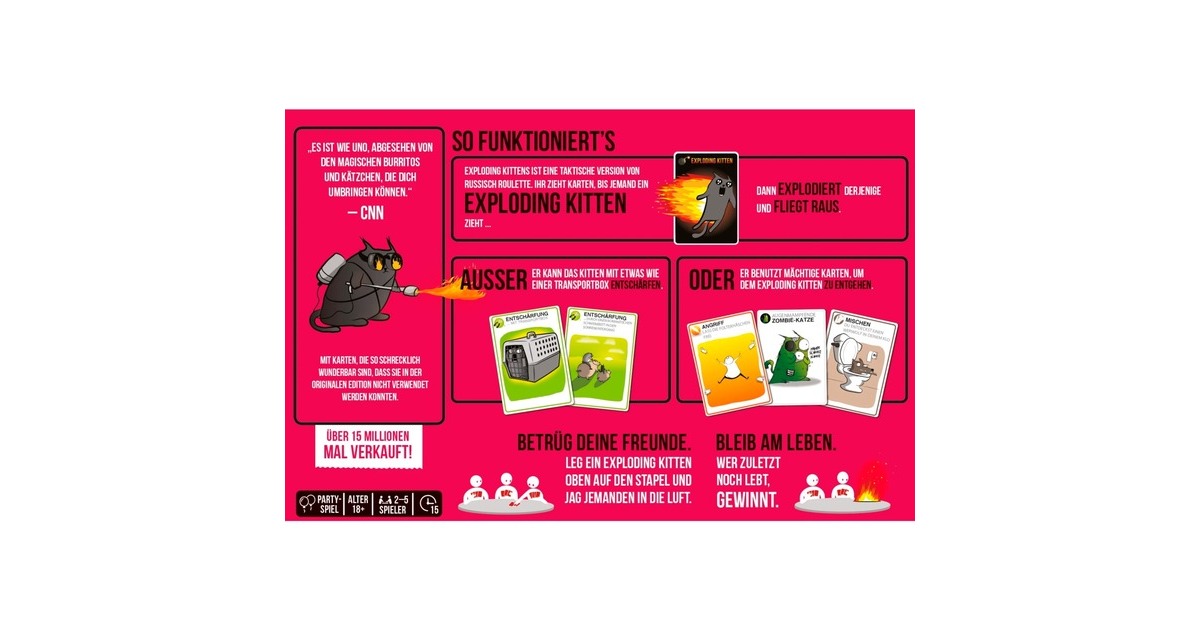 Asmodee Exploding Kittens - NSFW-Edition, Kartenspiel