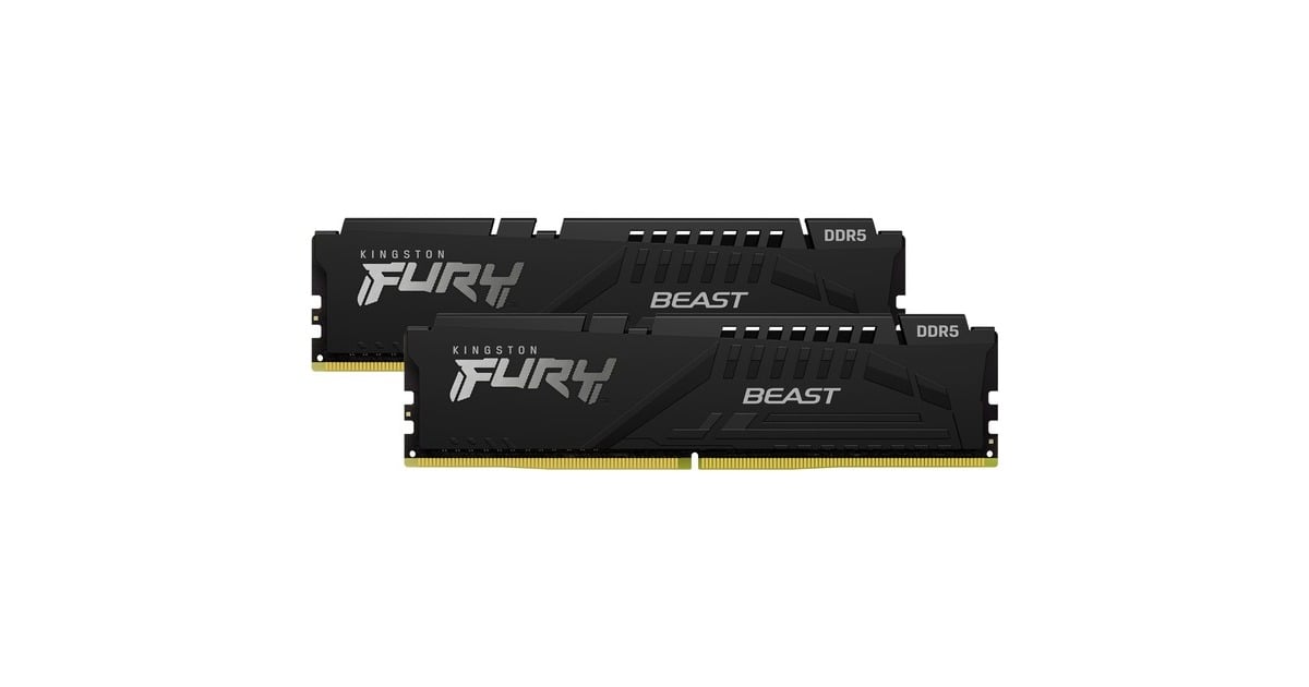 Kingston FURY DIMM 64 GB DDR5-5600 (2x 32 GB) Dual-Kit, Arbeitsspeicher schwarz, KF556C40BBK2-64 ...
