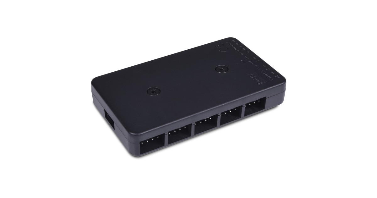 Alphacool Core 10x 4-Pin PWM Splitter, Lüftersteuerung schwarz, mit ...
