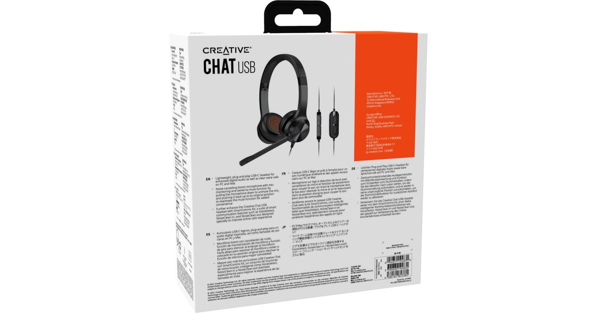 Creative Chat USB, Headset schwarz