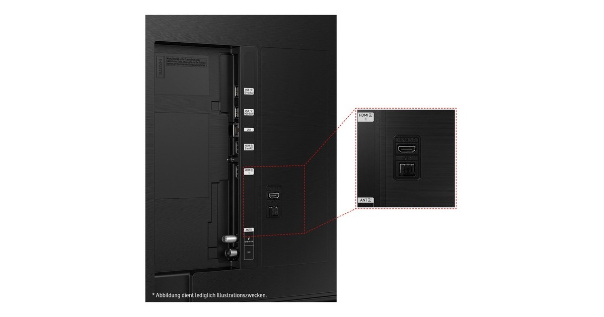 SAMSUNG GU-43CU8079, LED-Fernseher 108 cm (43 Zoll), schwarz, UltraHD ...