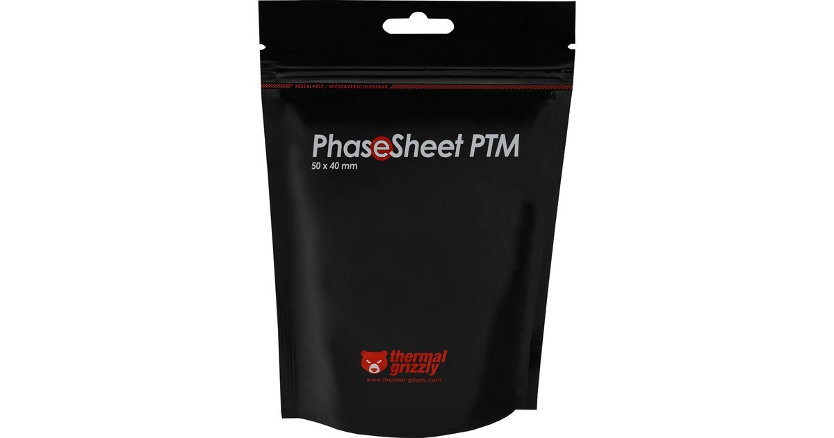 Thermal Grizzly PhaseSheet PTM 50 x 40 mm, Wärmeleitpads grau