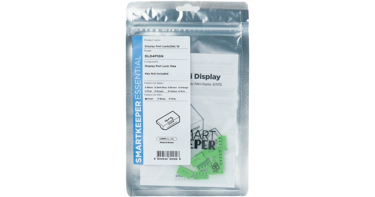 SMARTKEEPER ESSENTIAL DisplayPort Lock (DL04), Einsteckschloss Farbcode ...