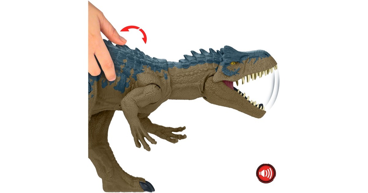 Mattel Jurassic World Ruthless Rampage Allosaurus, Spielfigur mit ...