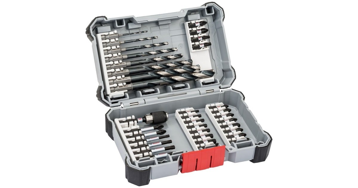 Bosch Professional Impact Control-Schrauberbit-Set m. HSS-Bohrern, 1/4", 35-teilig, Bohrer ...