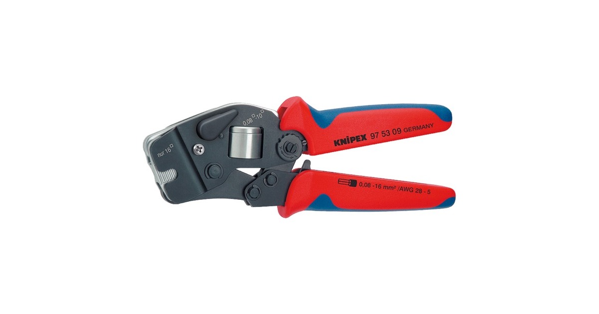 KNIPEX Selbsteinstellende Crimpzange 975309 für Ader-Endhülsen