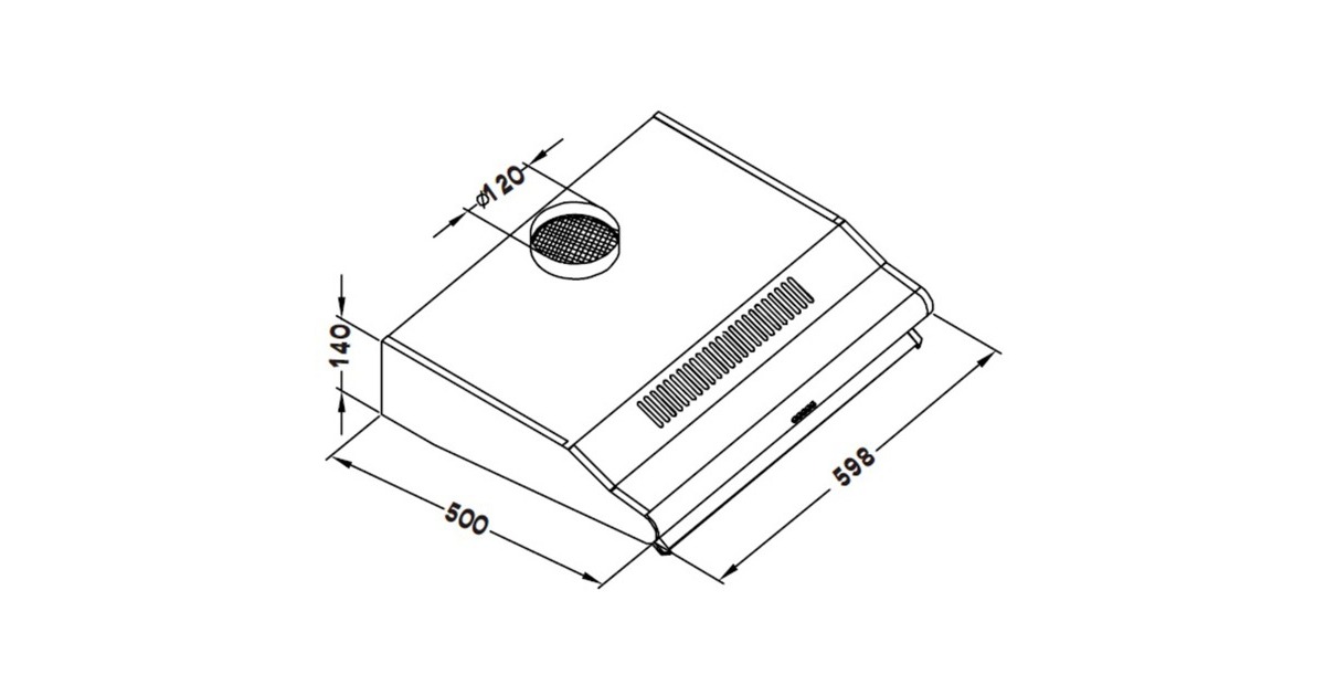 Respekta CH 1259 IXCN, Dunstabzugshaube edelstahl Outlet