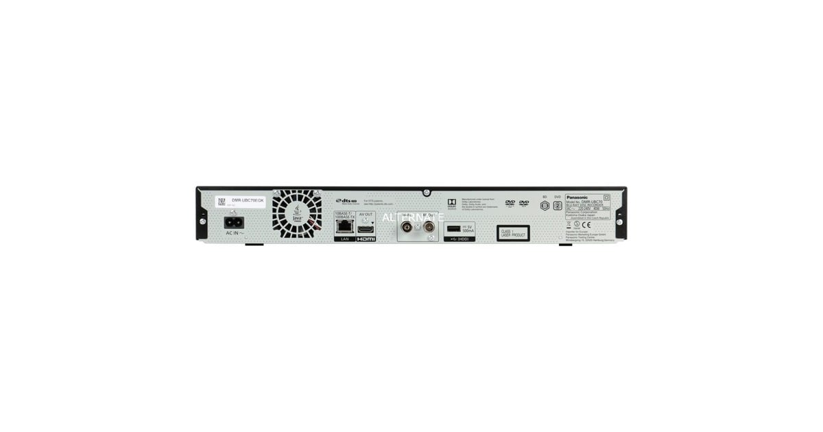 Panasonic DMR-UBC70EGK, Blu-ray-Player schwarz, Twin HD Tuner, 500GB ...