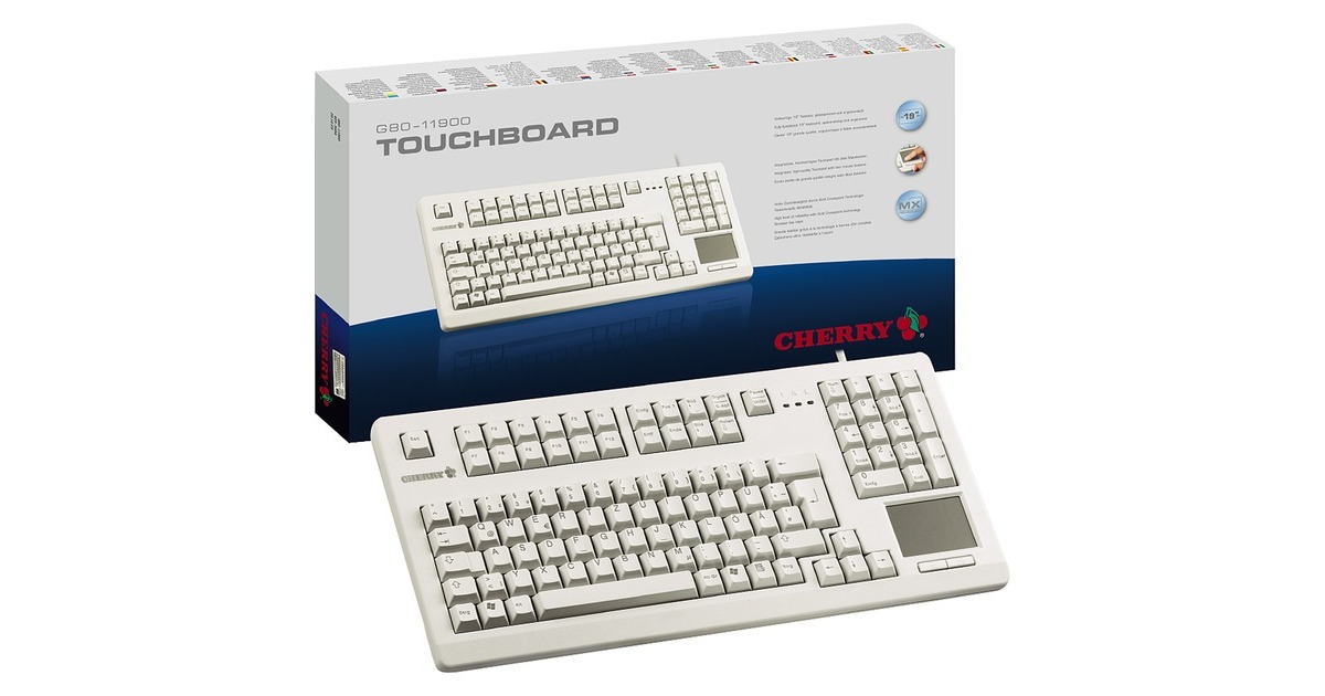 CHERRY TouchBoard G80-11900, Tastatur beige, DE-Layout, Cherry MX, mit ...