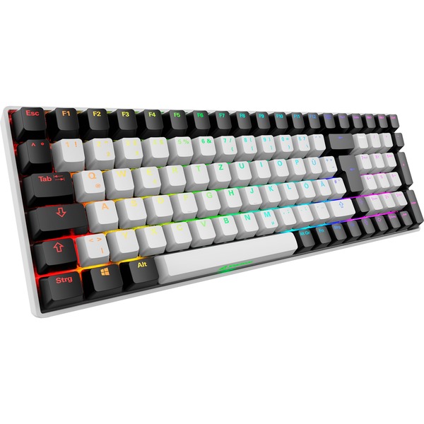 Sharkoon SKILLER SGK50 S2, Gaming-Tastatur weiß, DE-Layout, Gateron ...