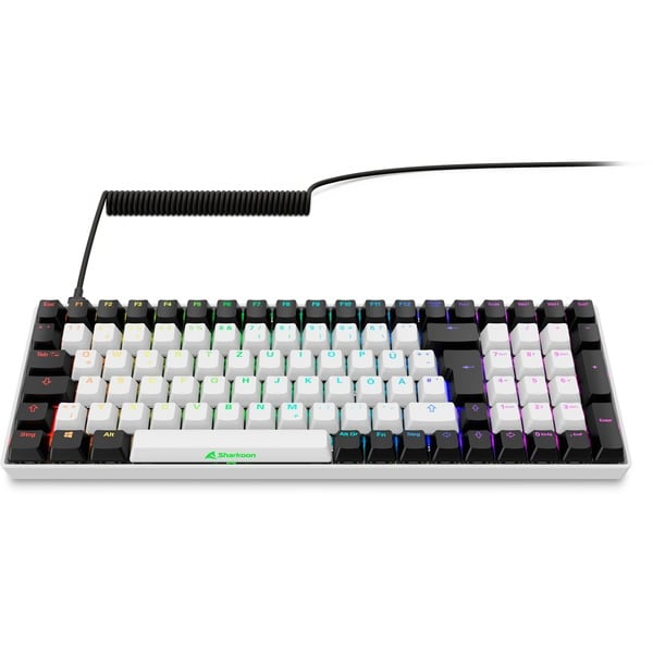 Sharkoon SKILLER SGK50 S2, Gaming-Tastatur weiß, DE-Layout, Gateron ...