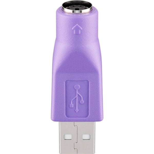 goobay USB 2.0 Adapter, USB-A Stecker > PS/2 Buchse violett, für Kombo ... goobay USB 2.0 Adapter, USB-A Stecker > PS/2 Buchse violett, für Kombo ...
