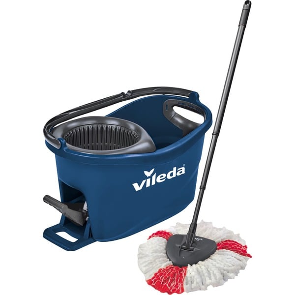 Vileda Wischmop-Set Turbo Easy Wring & Clean Box, Bodenwischer blau ...