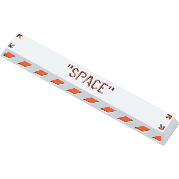 Keychron Spacebar Aluminum Alloy Artisan Keycap, Tastenkappe weiß/orange