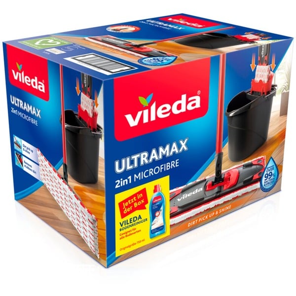 Vileda Wischer ULTRAMAX 2in1 Box, inkl. Bodenreiniger, Bodenwischer ...